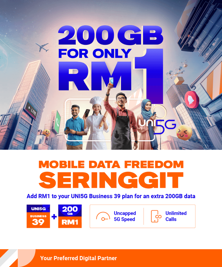 UNI5G Business | Mobile Prepaid Plans | Unifi Business